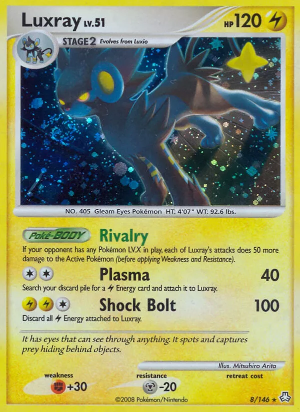 Carte Pokémon Luxray 8/146 - Éveil des Légendes, Diamant et Perle