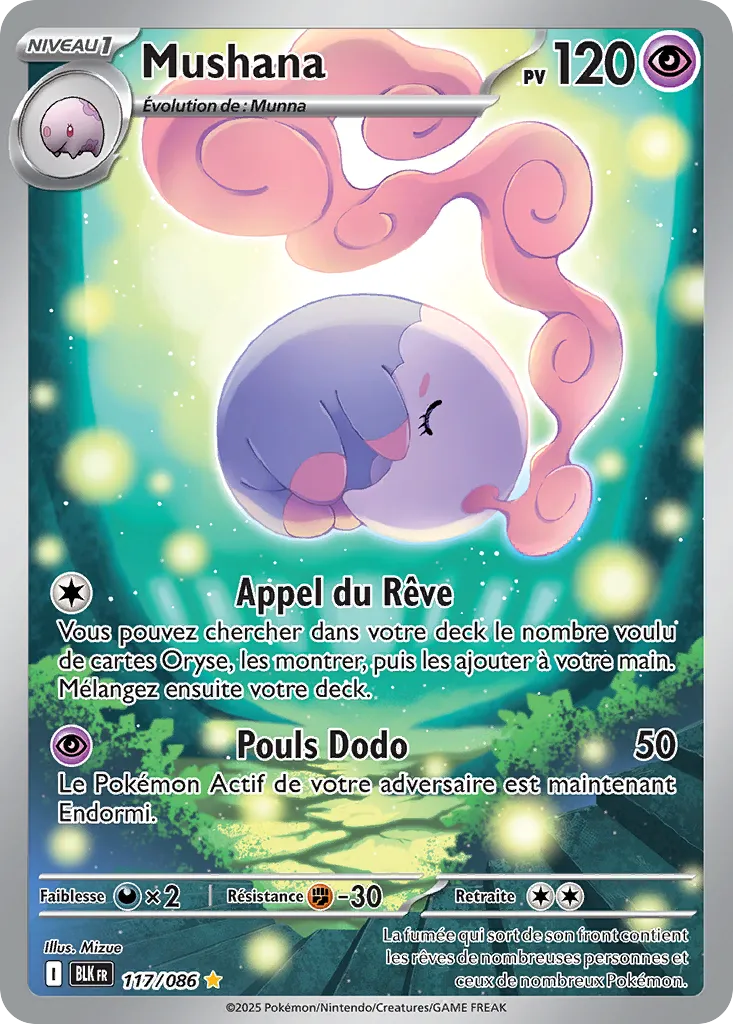 Carte Pokémon Mushana 117/086 - Foudre Noire, Écarlate et Violet