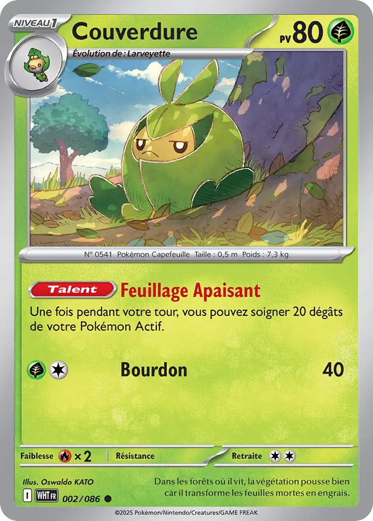 Carte Pokémon Couverdure 002/086 - Flamme Blanche, Écarlate et Violet