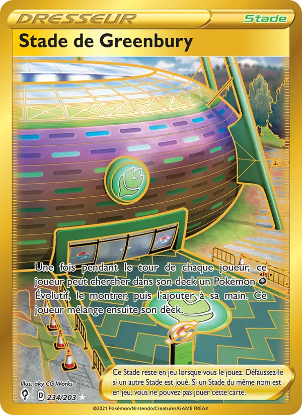 Carte Pokémon Stade de Greenbury 234/203 - Évolution Céleste, Épée et ...
