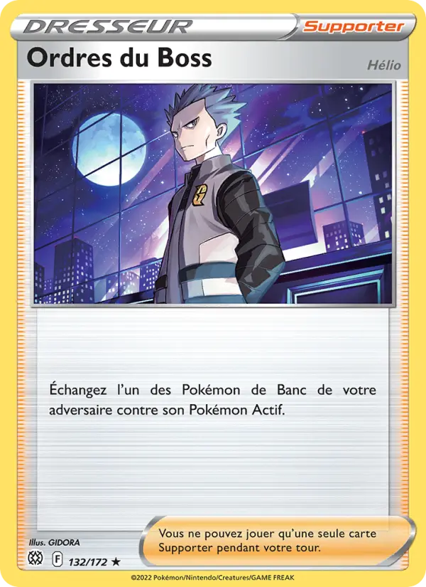 Carte Pokémon Ordres du Boss 132/172 - Stars Étincelantes, Épée et Bouclier