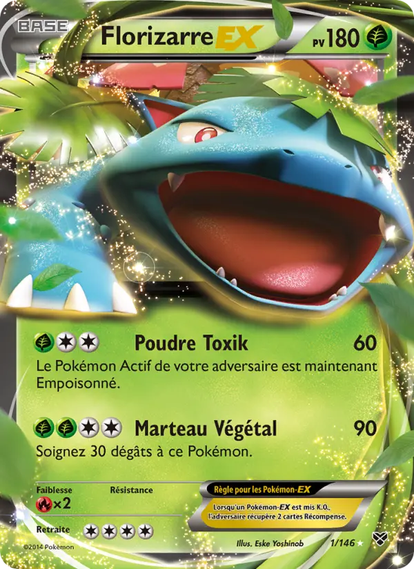 Carte Pokémon Florizarre EX 1/146 - XY, XY