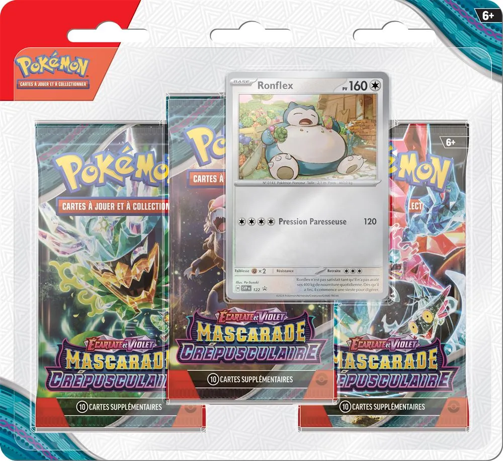 Pack 3 boosters Mascarade Crépusculaire Pokémon